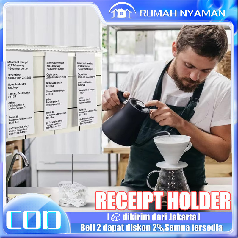 Jual Bill Holder/ Receipt Holder/ 60cm/100cm Capitan Nota Stainless ...