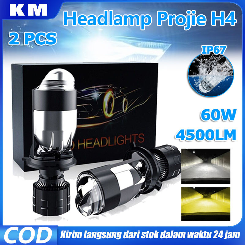 Jual Lampu LED H4 Mobil Lampu Sorot Mobil Super Terang Lampu Motor Super Terang H4 LED Projector ...