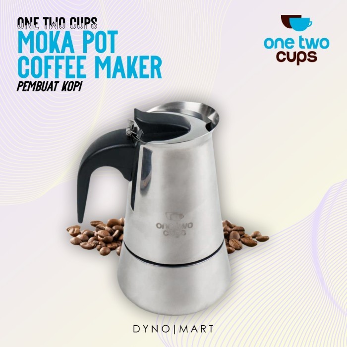 Jual One Two Cups Moka Pot Teko Kopi Stovetop Espresso Coffee Maker Z21 | Shopee Indonesia