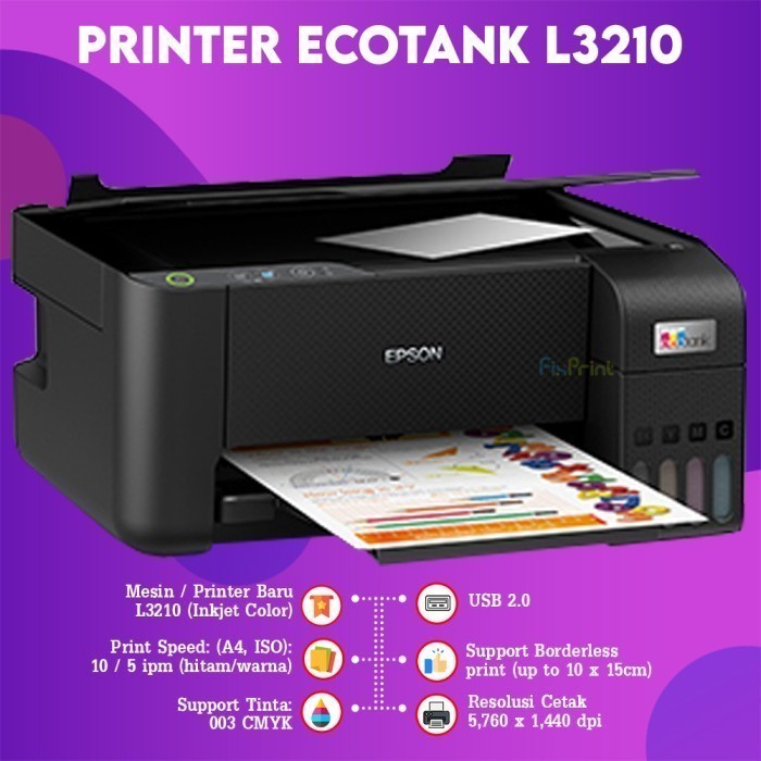 Jual Printer Epson EcoTank L3210 L3211 All In One / / Scanner Flatbed ...
