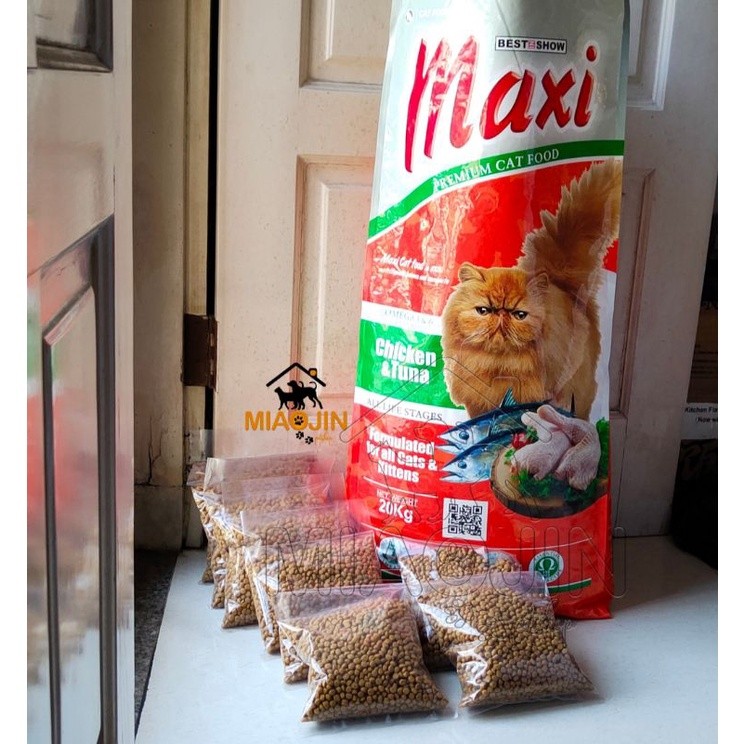 Jual Maxi Cat Food Premium Kitten & Adult 1kg - Makanan Kucing Cat Food ...