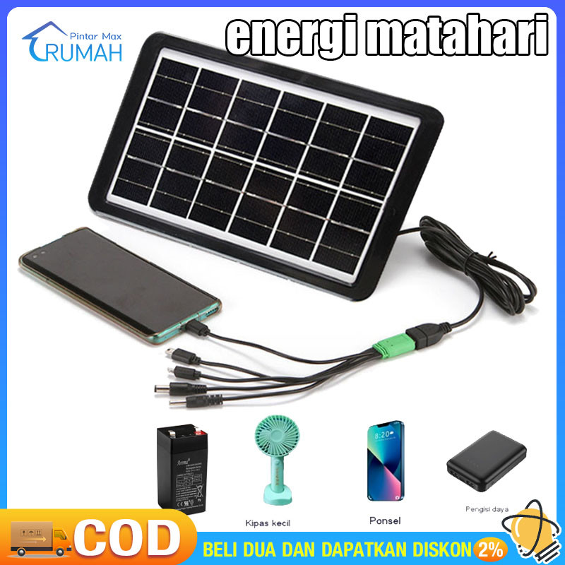 Jual Solar Panel Tenaga Surya - Panel surya multifungsi dilengkapi dengan beberapa kabel pengisi ...