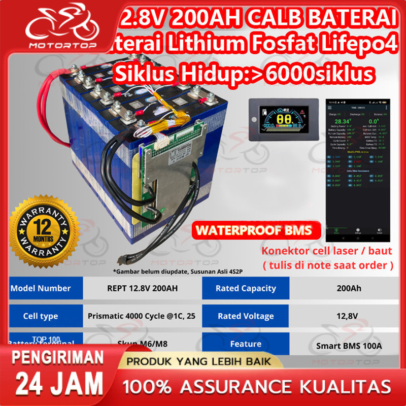 Jual CALB UPS 12V 200AH /120AH WATERPROOF BMS UPS CALB/BYD Baterai litiumBaterai Lifepo4 12V 12 ...