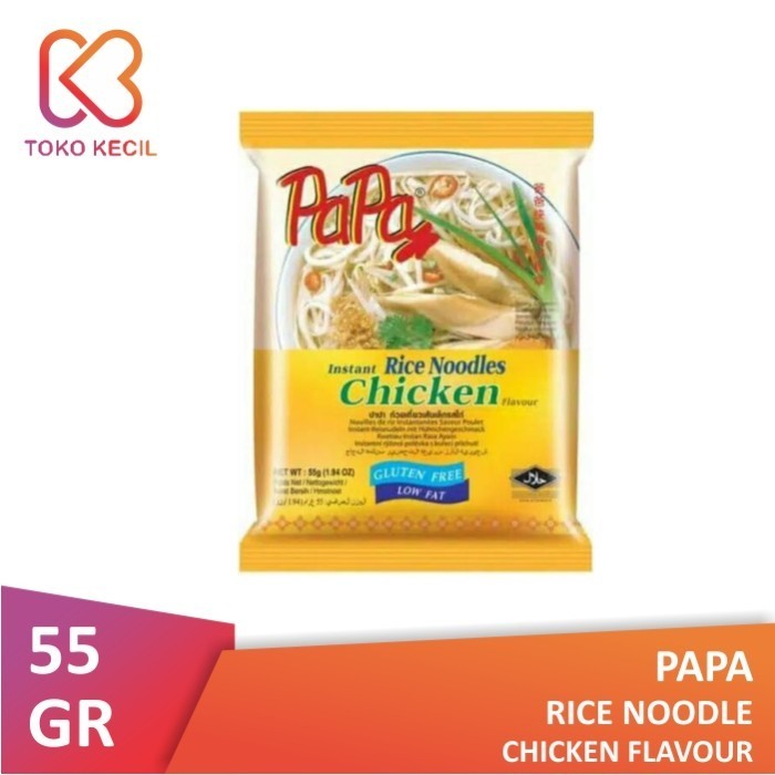 Jual Papa Rice Noodles Chicken Flavour 55gr | Shopee Indonesia