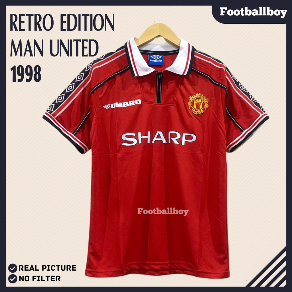 Jual JERSEY BAJU BOLA RETRO MU EMYU TREBLE WINNERS HOME 1998 1999 ...