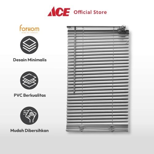 Jual Forhom 40X180 cm Venetian Blind Pvc - Abu-Abu Tirai Penutup Kerai ...