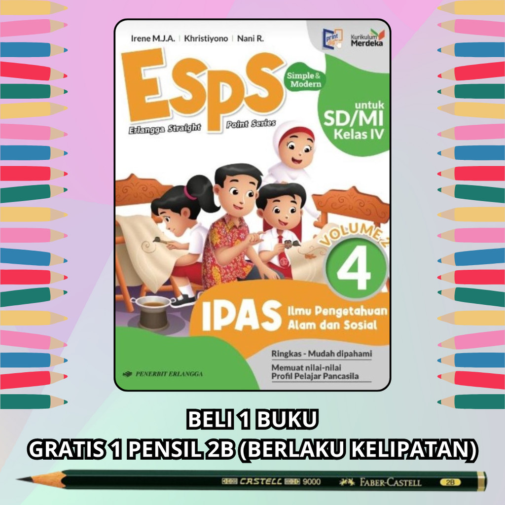 Jual Erlangga Kurikulum Merdeka Esps Ipas Kelas 4 Vol 2 Sd Mi Shopee