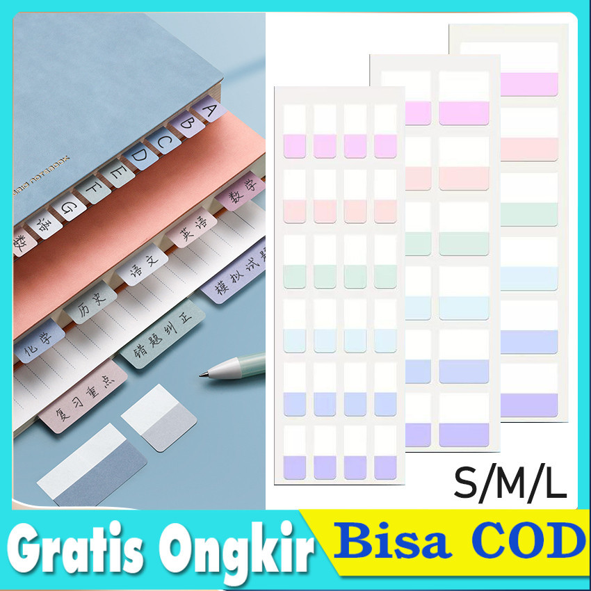 Jual Sticky Notes Page Marker Plastik Index Penanda Halaman warna ...