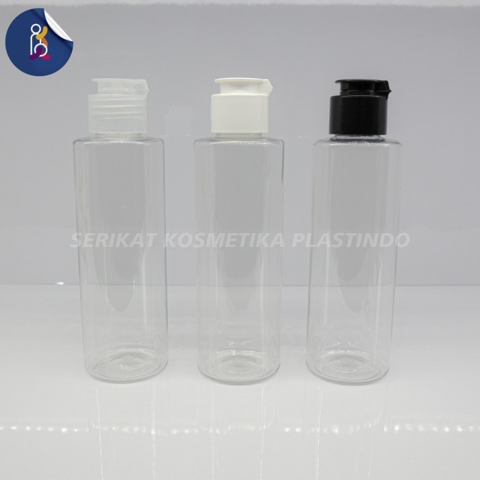 Jual BOTOL PLASTIK FLIPTOP 150ML BENING TUTUP MODEL JAMUR PUTIH 150 ML ...