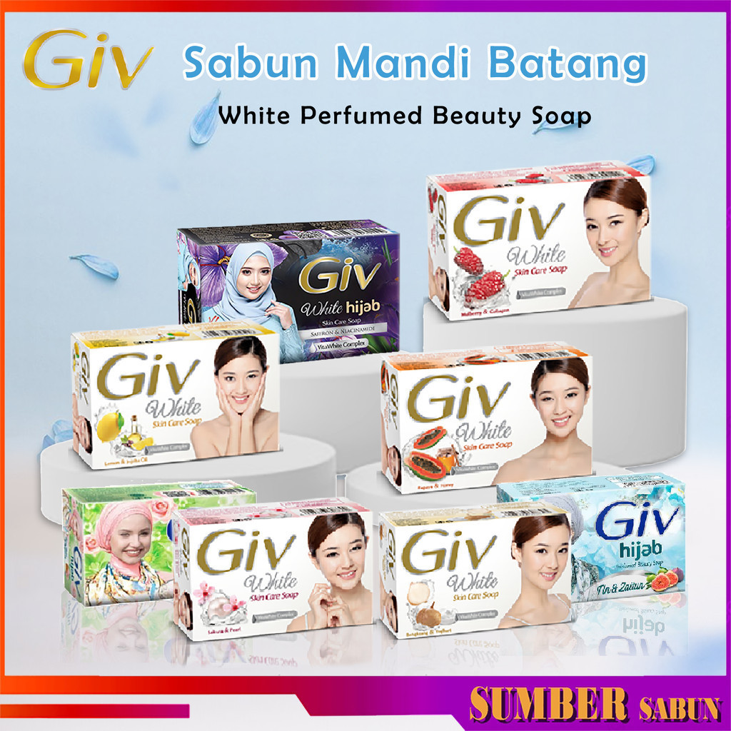 Jual Giv White Hijab Perfumed Sabun Mandi Batang 72gr Aroma Bunga ...