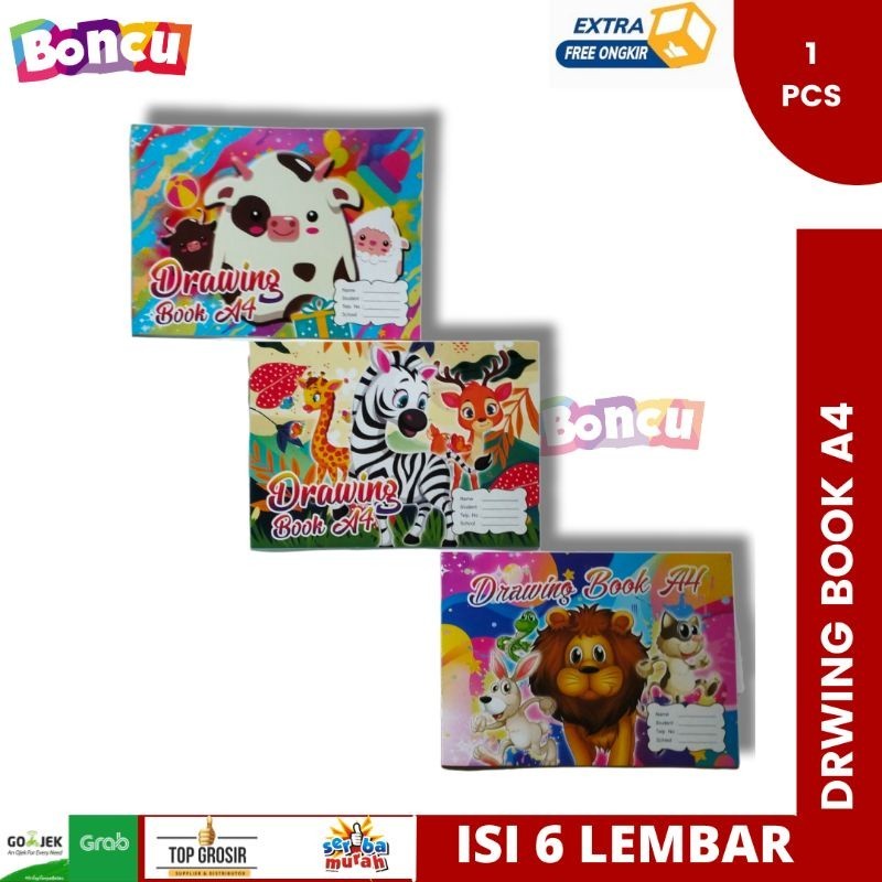 Jual [ 1 PCS ] BONCU BUKU GAMBAR A4 / BUKU MEWARNAI ANAK / BUKU GAMBAR ...