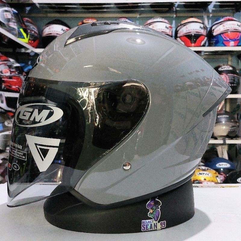 Jual HELM GM G1 SOLID ALL WARNA VISOR LIGHT SMOKE HALF FACE ORIGINAL ...