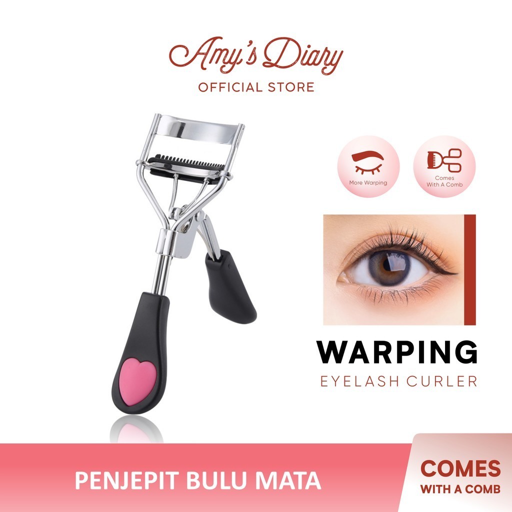 Jual AMY'S DIARY Penjepit Bulu Mata Dengan Sisir Eyelash Curler | Shopee Indonesia