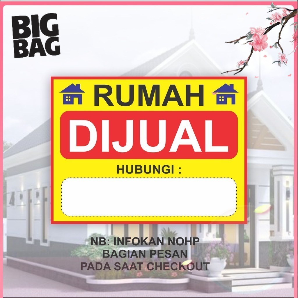 Jual Cetak Spanduk Rumah Dijual Ruko Disewakan Banner Rumah Dikontrakan ...