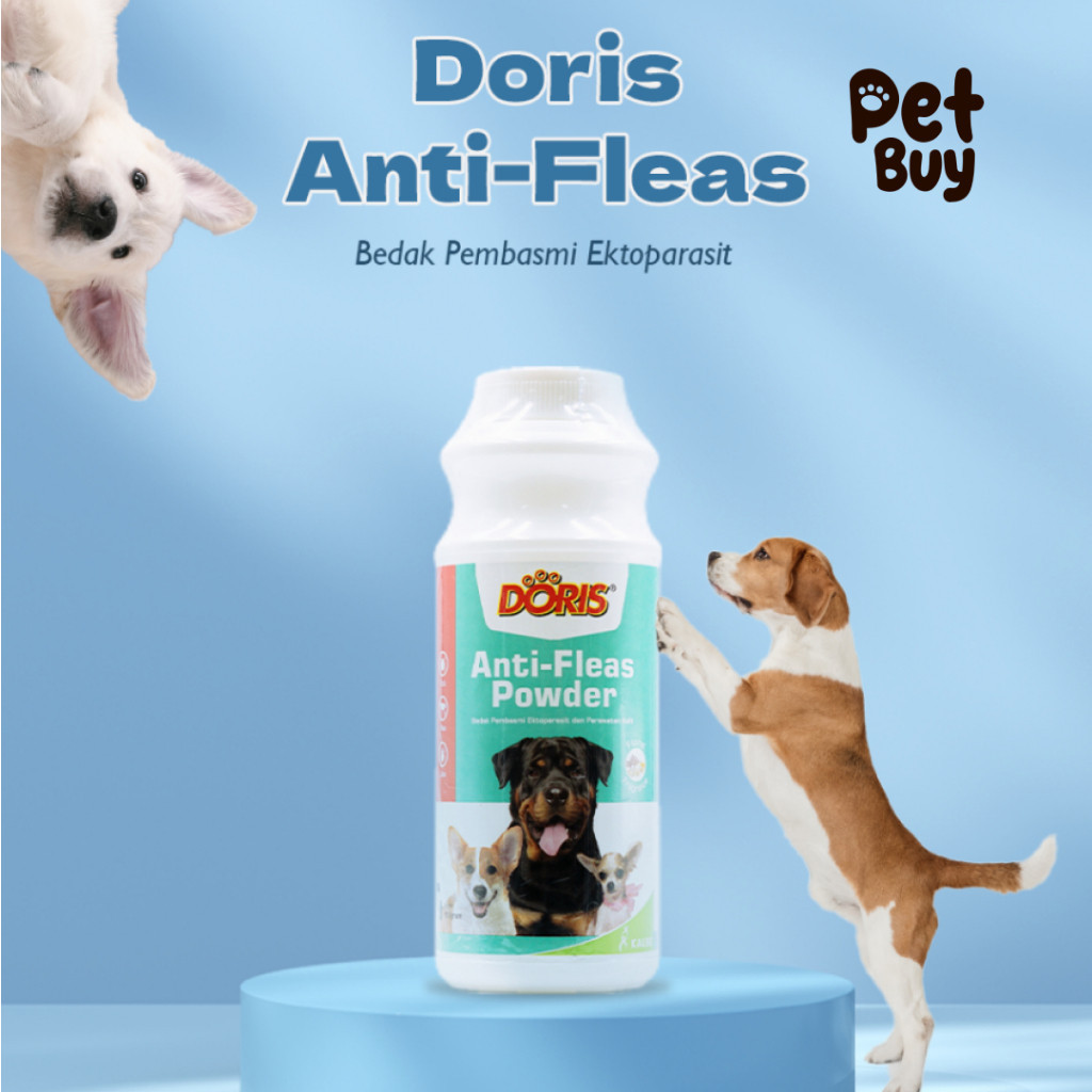Jual Doris Anti Fleas Bedak Anjing Pembasmi Kutu Ektoparasit 100 gram ...