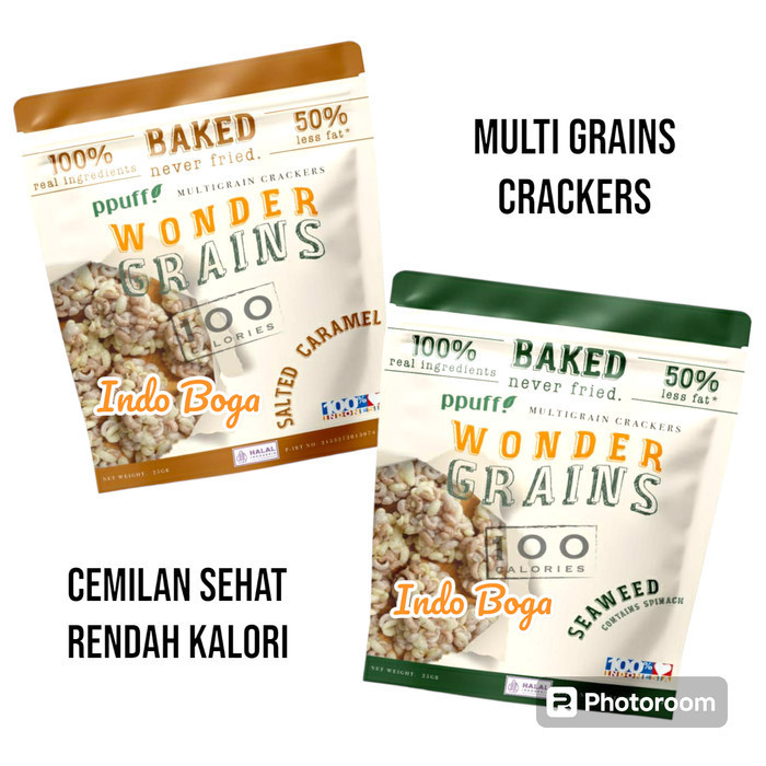 Jual ppuff wonder grains multigrain crackers 25gr / cemilan sehat ppuff ...