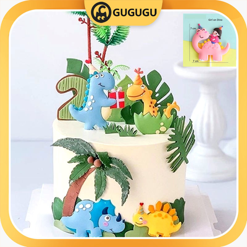 Jual Kartun Kue Topper Dinosaurus Imut-imut Lucu Tanah Liat Lembut ...