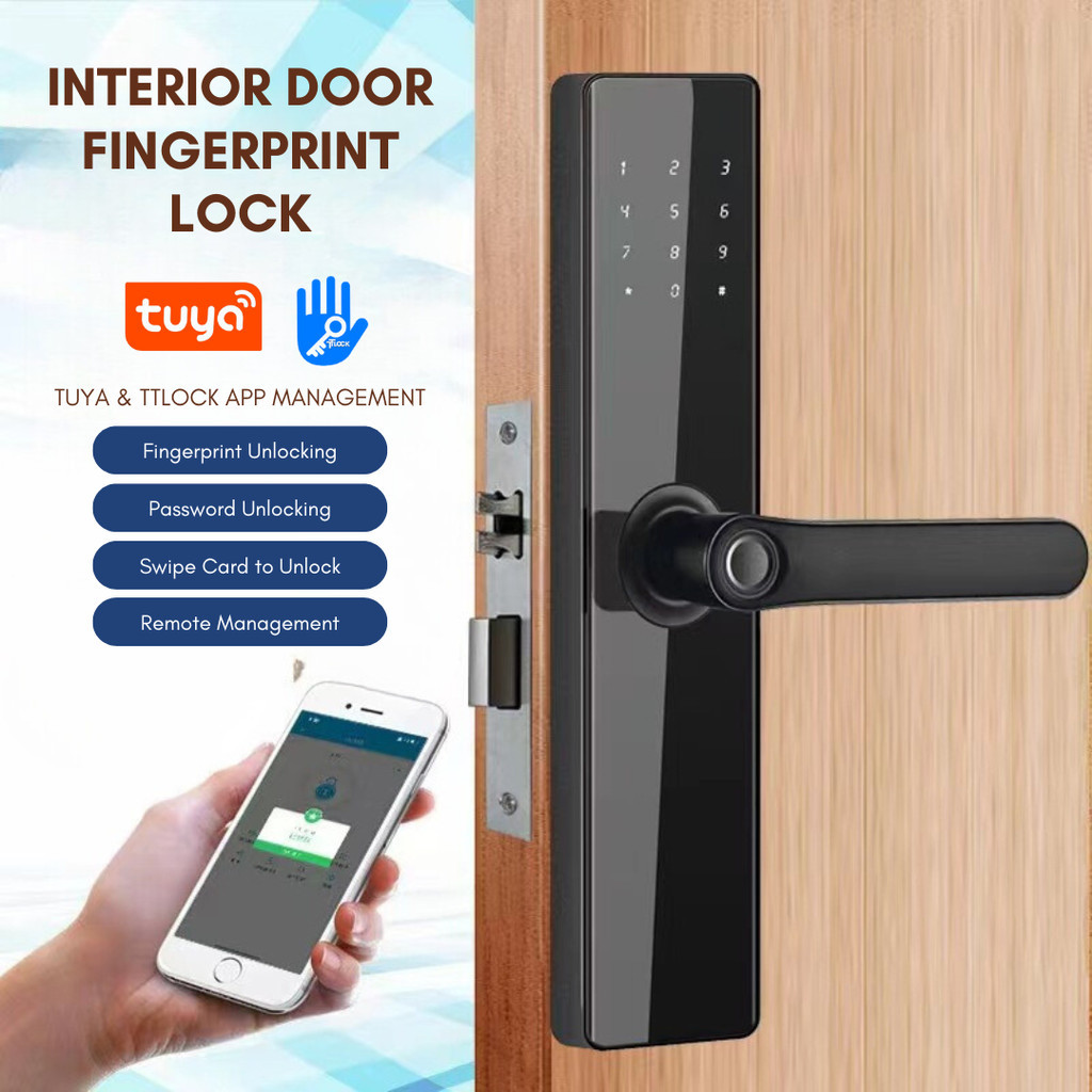 Jual Smart Door Lock Safety Adjustable Handle Direction Digital App ...