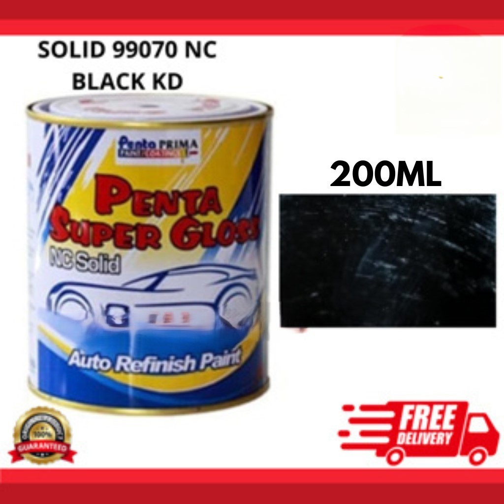 Jual cat penta super gloss solid nc black kd 99070 ( 200g - 1kg ...