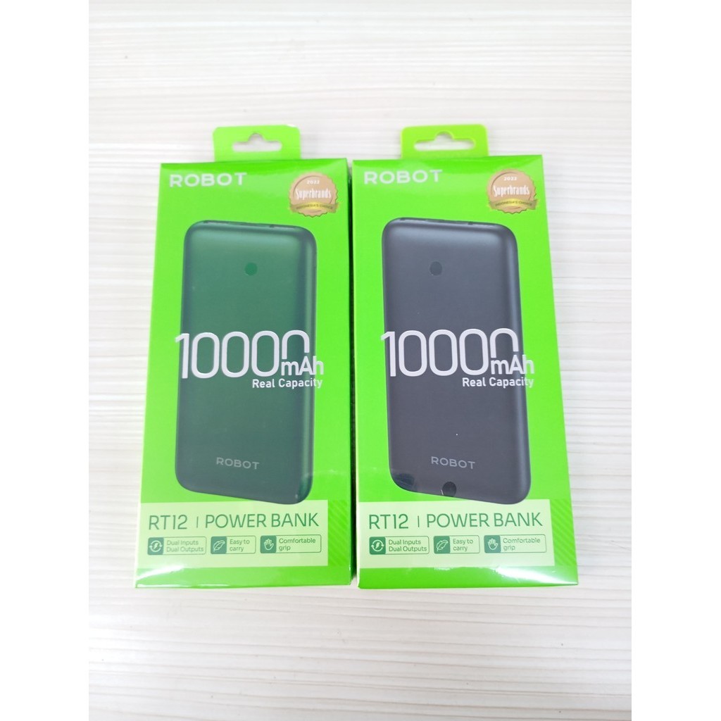 Jual ROBOT RT12 powerbank 10000 mAh dual output usb a dual input usb ...