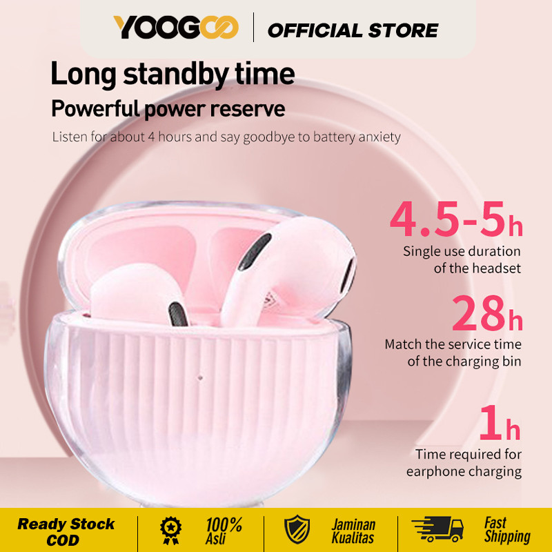 Jual YOOGOO Wireless Bluetooth Earphones Transparent TWS Earphone ...