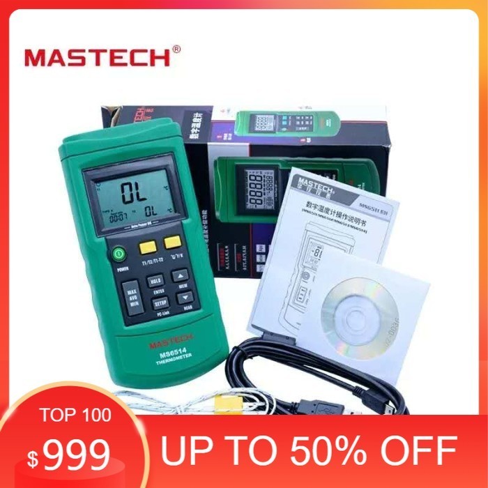 Jual Mastech MS6514 Thermocouple Data Logger Thermometer Termokopel Termome | Shopee Indonesia