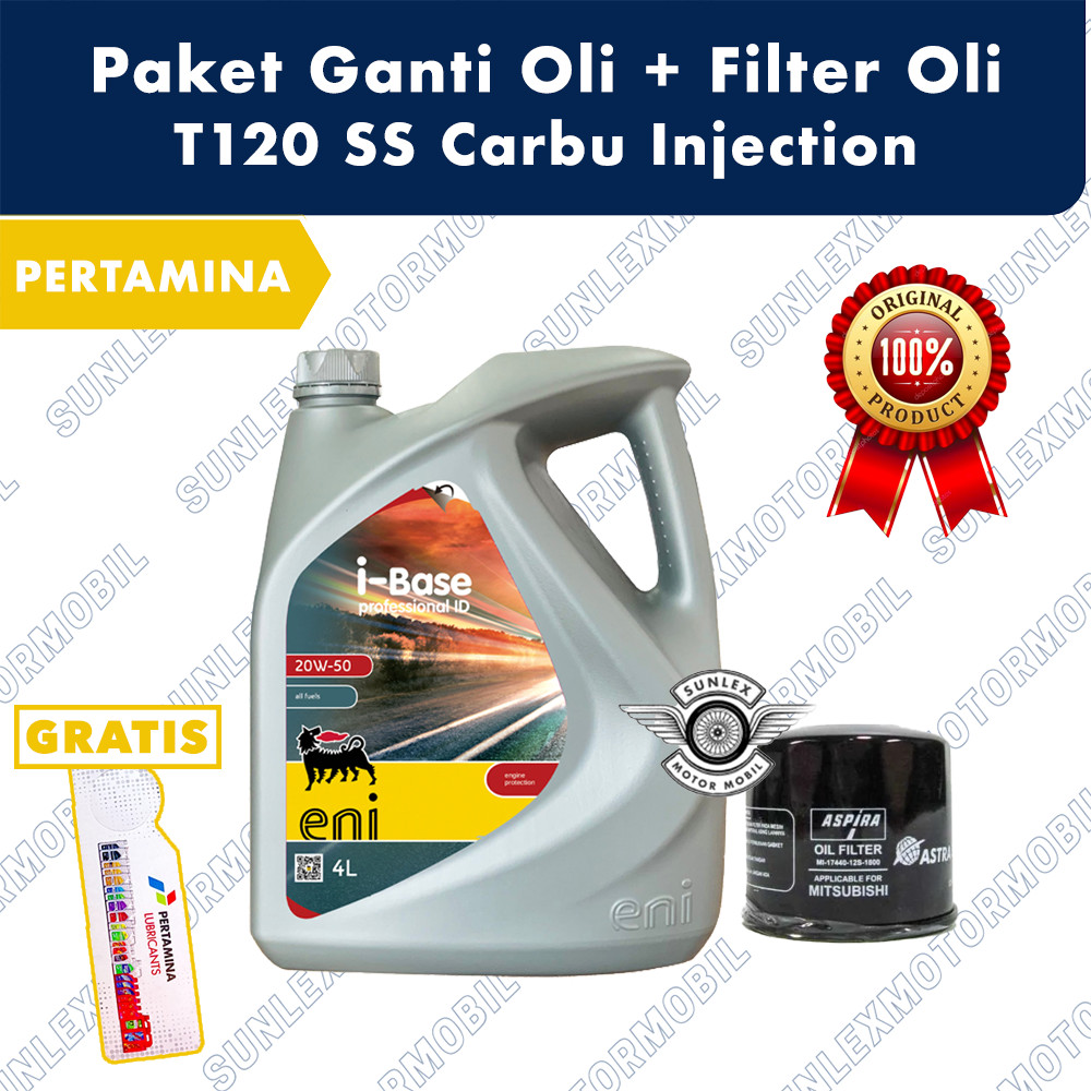 Jual Paket Ganti Oli AGIP IBASE PROF 20W50 4L + Filter Oli 12S-1800 ...