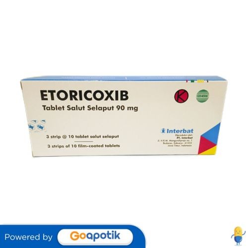 Jual Etoricoxib Interbat 90 Mg Box 30 Tablet | Shopee Indonesia