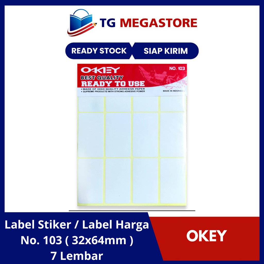 Jual Label Harga Okey No.103 ( 32 x 64mm ) | Shopee Indonesia