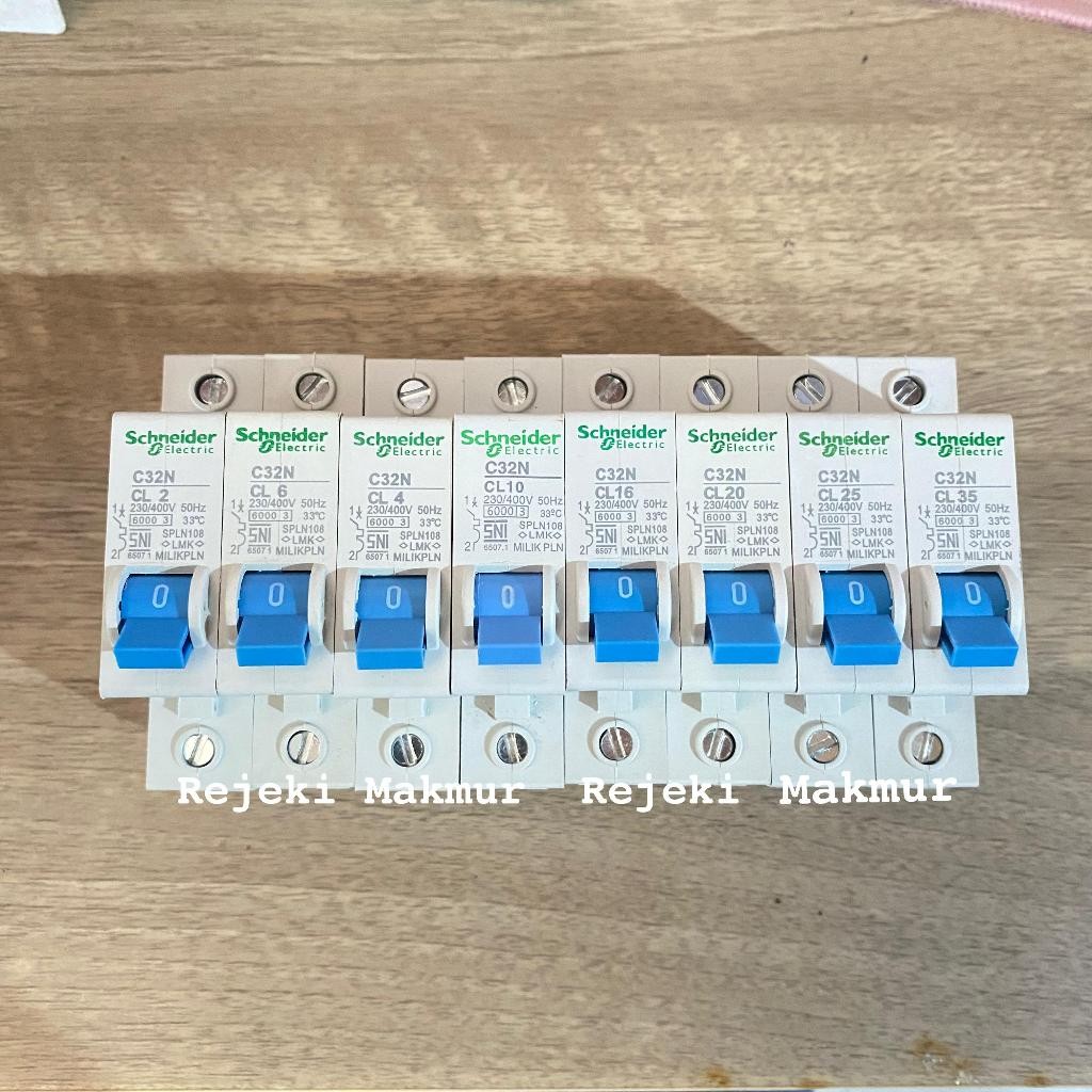Jual MCB Schneider ASLI 1000% 2a 4a 6a 10a 16a 20a 25a 35a Biru SPLN PLN Original 1P 1 Phase ...