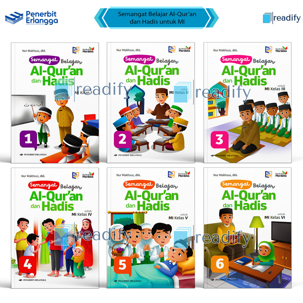 Jual Semangat Belajar Al-Qur'an dan Hadis Kelas 1 2 3 4 5 6 MI Erlangga Kurikulum Merdeka Revisi ...