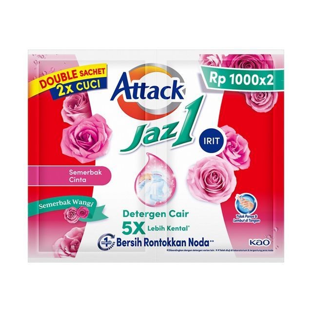 Jual Detergen Cair Attack Jaz1 Liquid Semerbak Cinta Sachet 76 gr ...