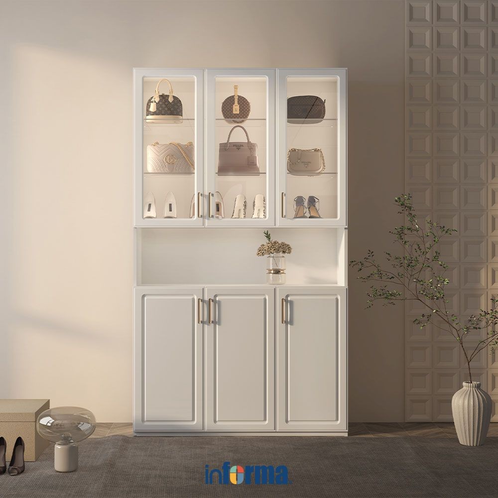 Jual Informa Igniz Kabinet Sepatu & Tas Dengan 3 Pintu Kaca - Putih ...
