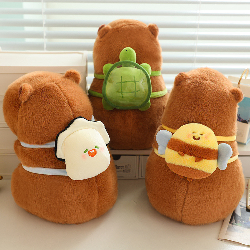 Jual Cute Capybara Plush Toy Stuffed Animals Capybara With Bee Turtle ...