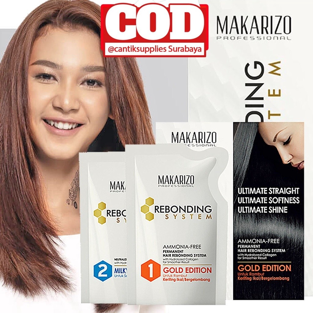 Jual 1SET MAKARIZO REBONDING SYSTEM MINI POUCH PELURUS RAMBUT (SACHET ...