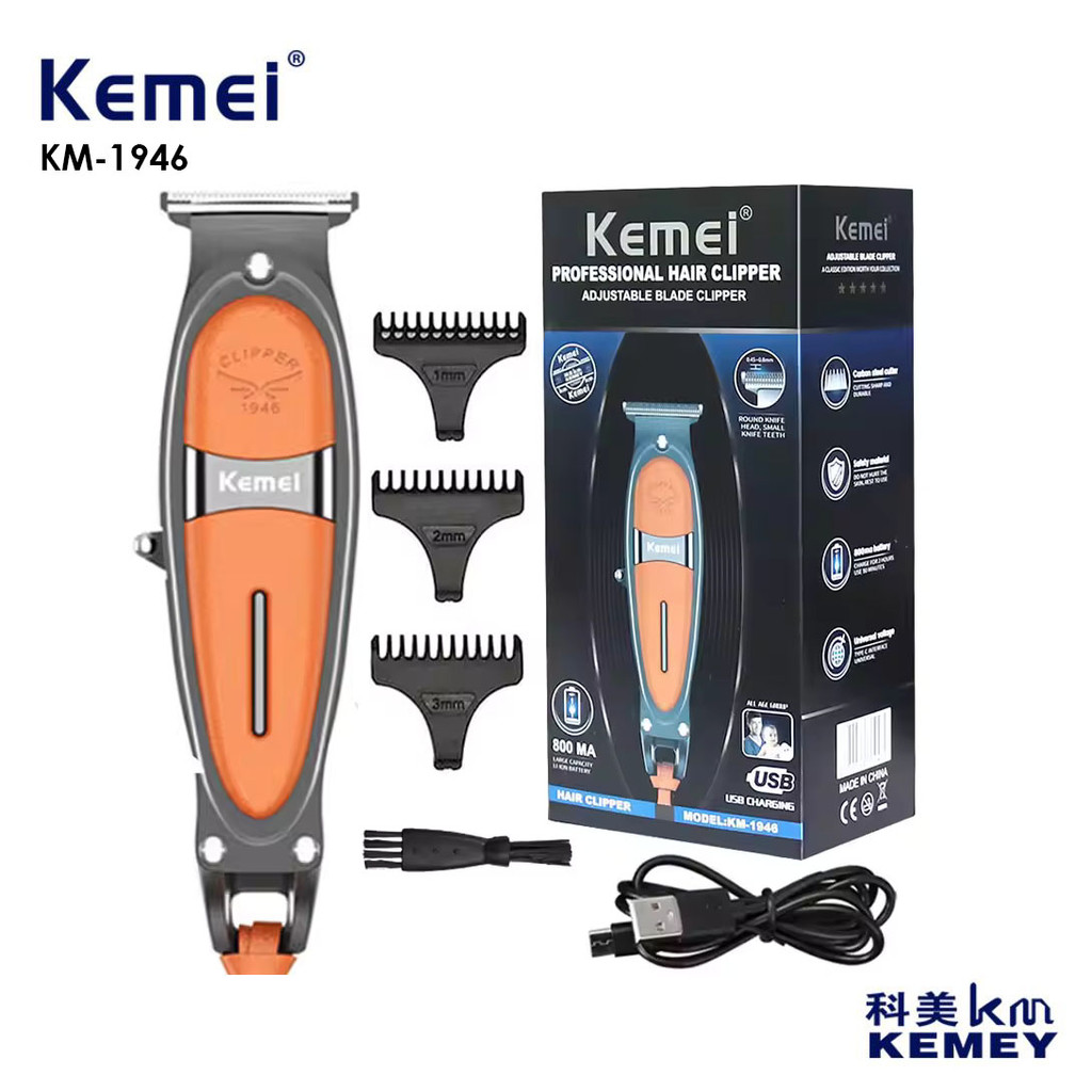 Jual Kemei KM-1946 Hair Clipper Detailer Trimmer Alat Cukur Rambut KM1946 KM 1946 Body Metal ...