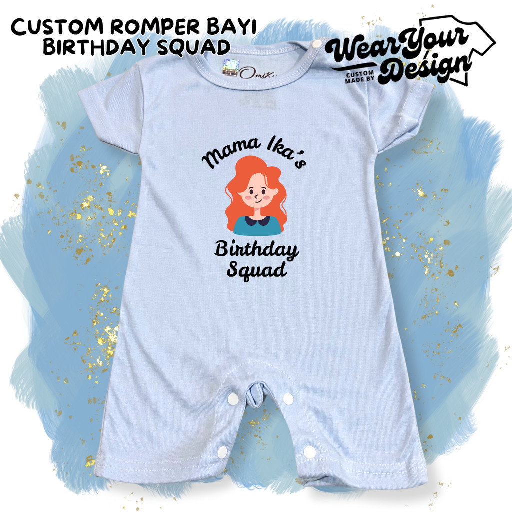 Jual CUSTOM ROMPER BAYI NAMA DAN FOTO BIRTHDAY SQUAD PAPA MAMA | Shopee ...
