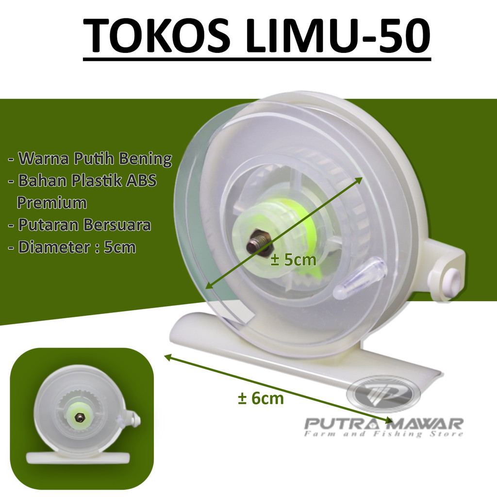 Jual Tokos Limu 50 Reel Tegek Murah Rell Mini Gulungan Senar Pancing ...