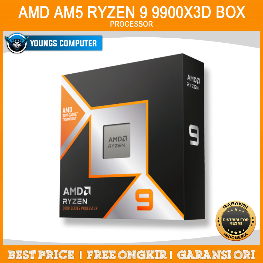 Jual PROCESSOR AMD AM5 Ryzen 9 9900X3D Box - 4.4GHz Up To 5.5GHz 12C ...