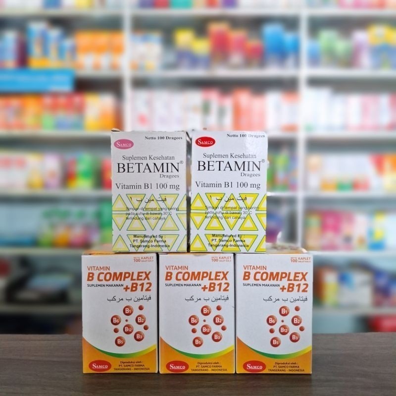 Jual BETAMIN VITAMIN B1 & B COMPLEX + B12 SAMCO - CBY | Shopee Indonesia