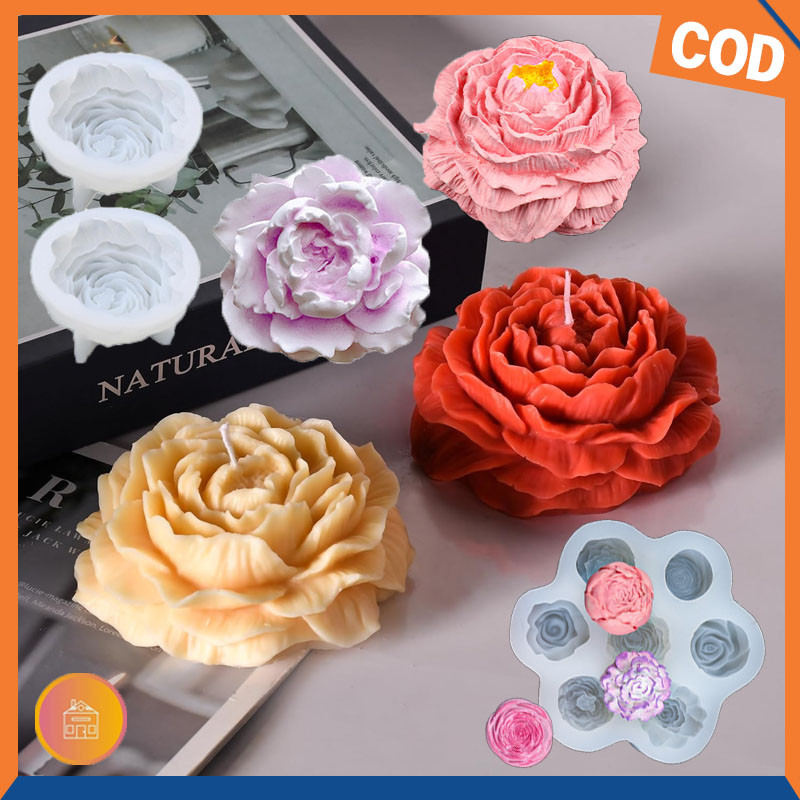 Jual DIY Melati Cetakan Puding 3d Silikon Bunga Cetakan Penyebar Aroma ...