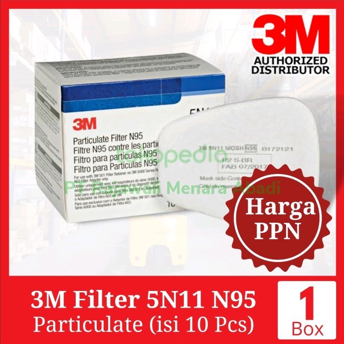 Jual 3M Particulate Filter 5N11 N95 (1 Box isi 10 Pcs) | Shopee Indonesia