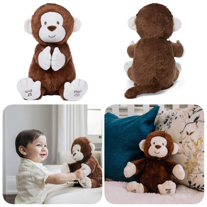 Jual GUND CLAPPY MONKEY SINGING AND CLAPPING PLUSH STUFFED ANIMAL ...