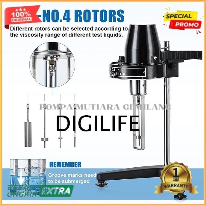 Jual Rotary Viscometer NDJ1 Analog Viscosity Tester Viskometer NDJ-1 ...