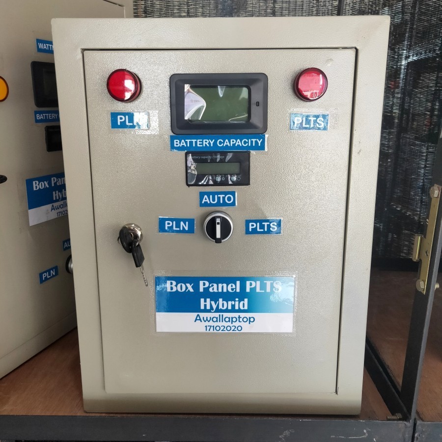 Jual box panel PLTS 3000W PSW SCC 100A ATS otomatis hybrid panel surya ...