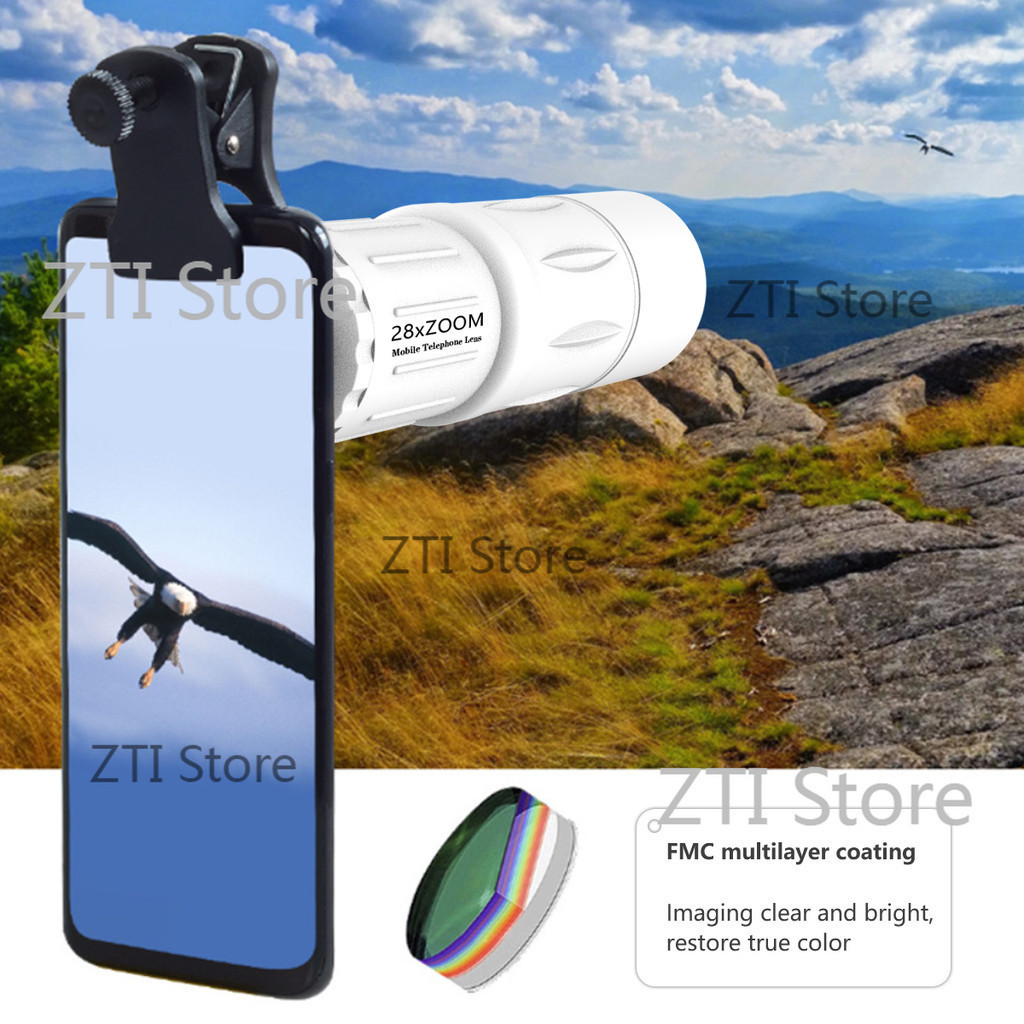 Jual 2024 Terbaru 28X Telezoom HP Lensa Tele Zoom 18x25 Universal 28X ...