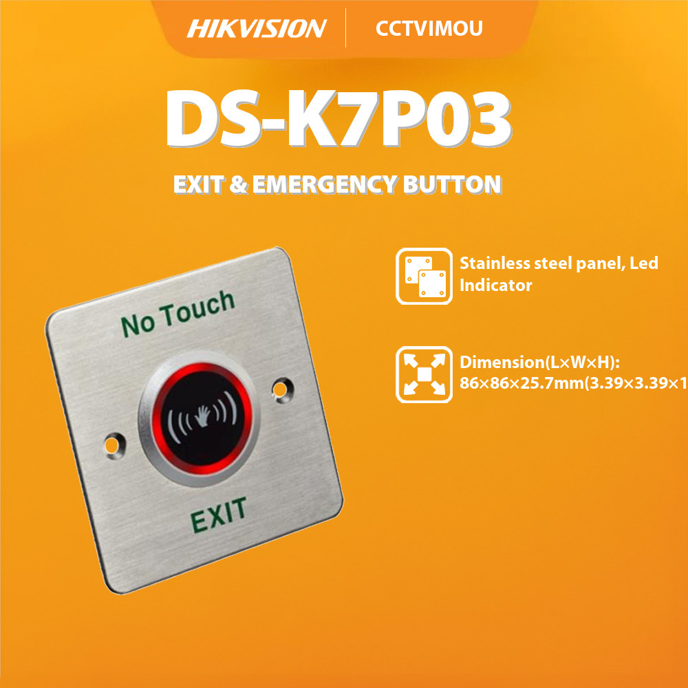 Jual HIKVISION DS-K7P03 EXIT & EMERGENCY BUTTON | Shopee Indonesia
