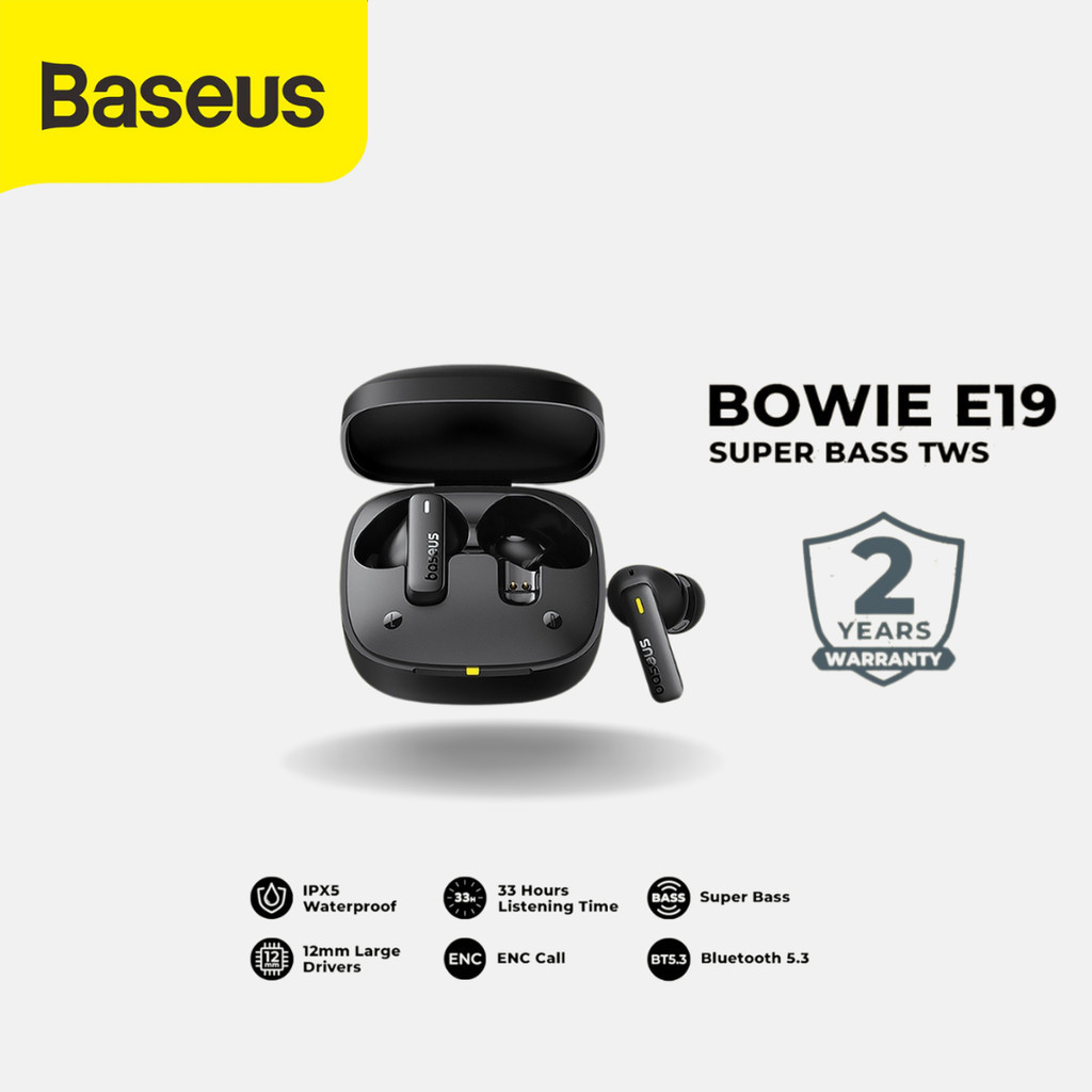 Jual Baseus E19 TWS ENC True Wireless Earbuds | Shopee Indonesia