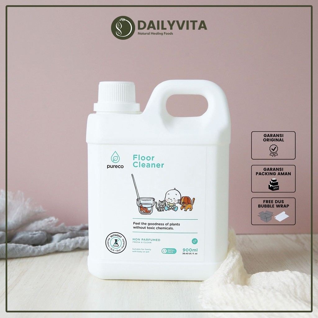 Jual Pureco - Floor Cleaner/Detergent/Fabric Softener/Liquid Dish Soap ...