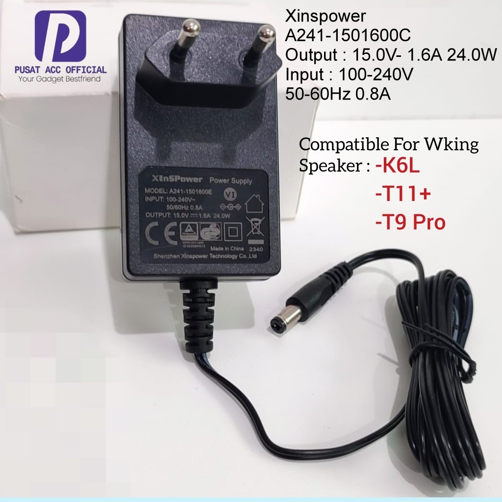 Jual Adaptor Charger Speaker Mobil Remote Aki Mainan 15V 1.6A K6L T11 ...